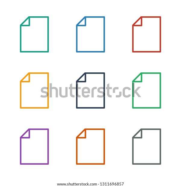 Paper Icon White Background Editable Outline Stock Vector (Royalty Free ...
