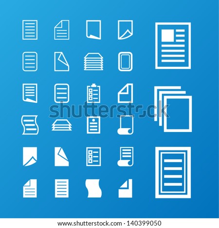 Paper Icons Stock Vector (Royalty Free) 140399050 - Shutterstock
