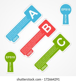 Paper Key Design Element Infographic Stock Vector (Royalty Free ...