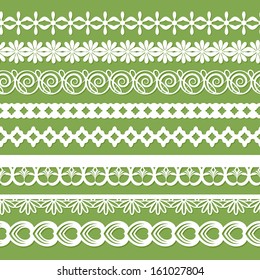 Paper Laces On Green Background Stock Vector (Royalty Free) 161027804 ...
