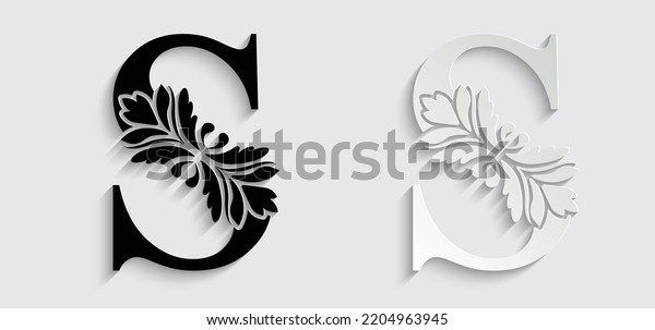 Paper Letter S Flower Letters Vintage Stock Vector (Royalty Free ...