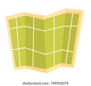 Paper Map Vector Cartoon Illustration Isolated Stock Vector (Royalty ...