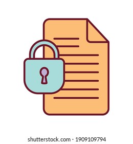 Paper Padlock On White Background Vector Stock Vector (Royalty Free ...