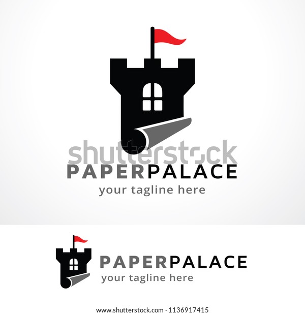 Paper Palace Logo Template Design Symbol Stock Vector (Royalty Free ...