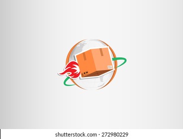 Paper Parcel Fire Flying Around Paper Stock Vector (Royalty Free ...