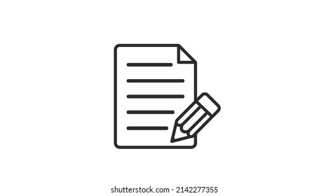 Paper Pencil Icon Vector Flat Editable Stock Vector (Royalty Free ...