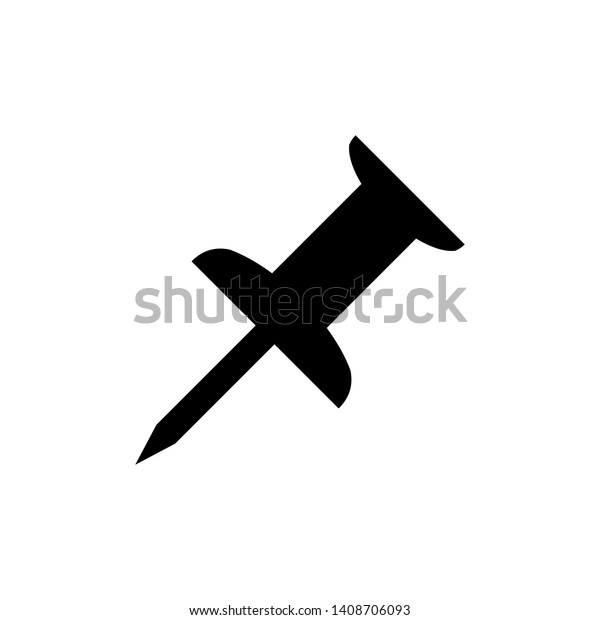 Paper Pin Icon Design Template Stock Vector (Royalty Free) 1408706093