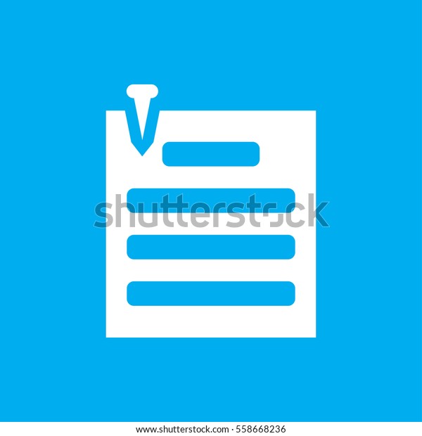 Paper Pin Icon Illustration Isolated Vector Stock Vector (Royalty Free ...
