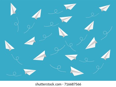 Paper Plane Background Wallpaper Layout Stock Vector (Royalty Free ...