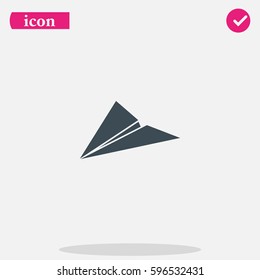 Paper Plane Flat Icon Stock Vector (Royalty Free) 596532431 | Shutterstock