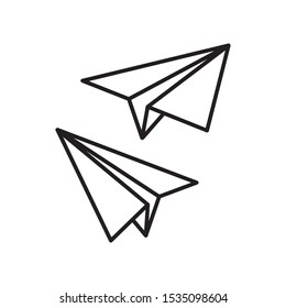 Paper Plane Icon Vector Symbol Template Stock Vector (Royalty Free ...