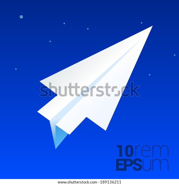 Paper Plane Like Cursor Flying Dark Stock Vector (Royalty Free ...