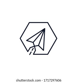 Paper Plane Logo Icon Vector Template Stock Vector (Royalty Free ...