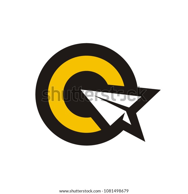 Paper Plane Target Board Logo Design Stock Vector (Royalty Free ...