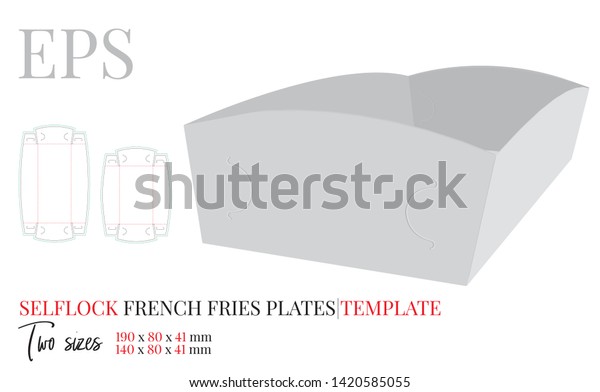 Paper Plate Template Vector Die Cut Stock Vector (Royalty Free ...