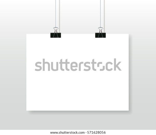 Paper Poster Template Blank White Page Stock Vector (Royalty Free ...