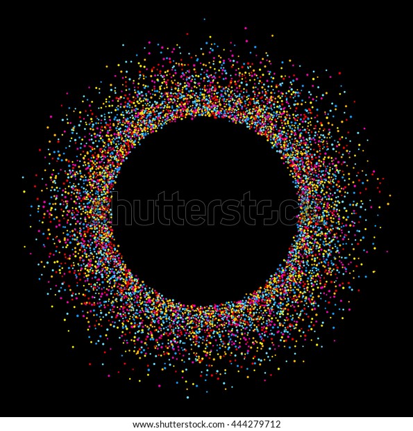 Paper Round Black Background Color Drops Stock Vector (Royalty Free ...