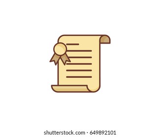 Paper Scroll Banner Icon Logo Design Stock Vector (Royalty Free ...