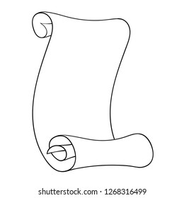 Paper Scroll Simple Hand Drawn Doodle Stock Vector (Royalty Free ...