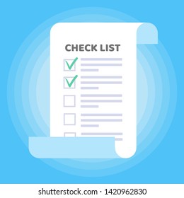 Paper Sheet Check List Check Marks Stock Vector (Royalty Free ...