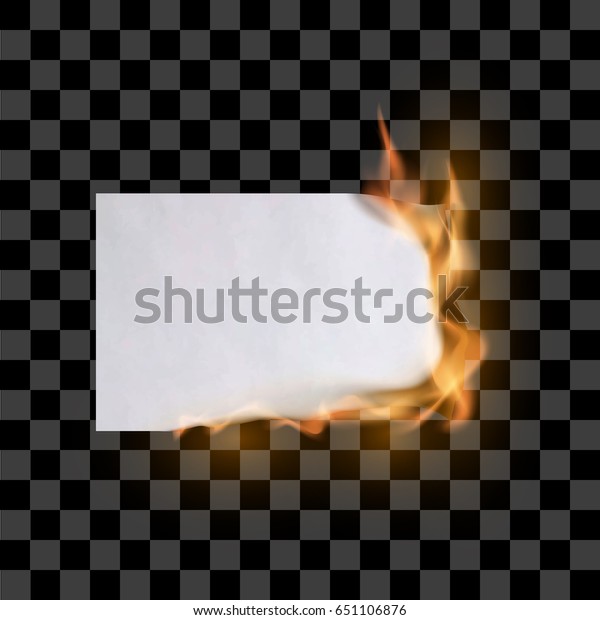 Vector de stock (libre de regalías) sobre Papel incendiado. Hoja de ...