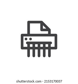 Paper Shredder Line Icon Linear Style Stock Vector (Royalty Free ...