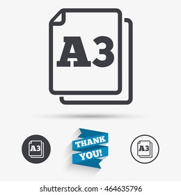 Paper Size A3 Standard Icon File Stock Vector (Royalty Free) 464635796 ...