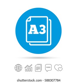 Paper Size A3 Standard Icon File Stock Vector (Royalty Free) 588307784 ...