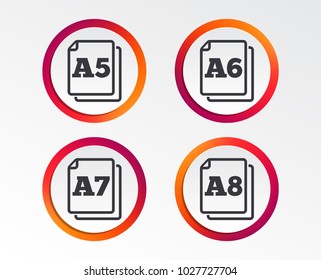 Paper Size Standard Icons Document Symbols: เวกเตอร์สต็อก (ปลอดค่า ...