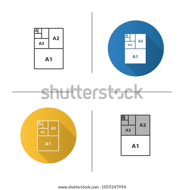 Paper Sizes Icon Paper Sheet Formats Stock Vector (Royalty Free ...