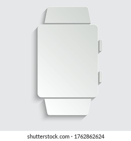 Paper Smart Watch Icon Black Vector Stock Vector (Royalty Free ...