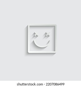 Paper Smile Icon Emoticon Vector Symbol Stock Vector (Royalty Free ...