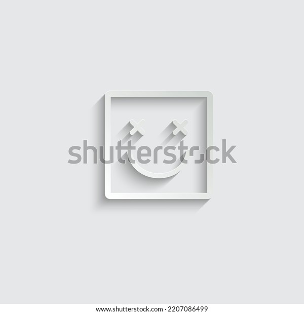 Paper Smile Icon Emoticon Vector Symbol Stock Vector (Royalty Free ...