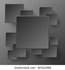 Paper Square White Banner Smooth Corners Stock Vector (Royalty Free ...