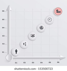 Paper Stepwise Economic Graph Infographics Stock Vector (Royalty Free ...