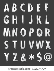 Paper Style Alphabet Stock Vector (Royalty Free) 192274709 | Shutterstock