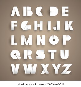 Paper Style Alphabet Stock Vector (Royalty Free) 294966518