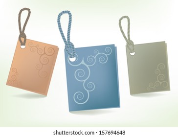 Paper Tag On Cord Stock Vector (Royalty Free) 157694648 | Shutterstock