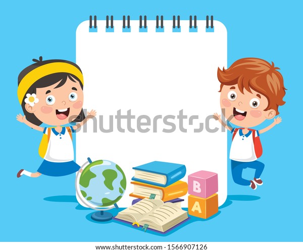 Paper Template Design Children Education Stock Vector (Royalty Free ...