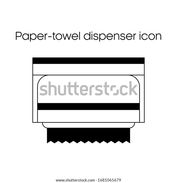 Paper Towel Dispenser Icon Automatic Hand Stock Vector (Royalty Free ...