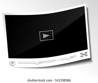 Paper Video Player Stock Vector (Royalty Free) 141338386 | Shutterstock