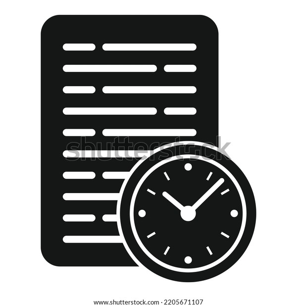 Paper Work Icon Simple Vector Office Stock Vector (Royalty Free ...