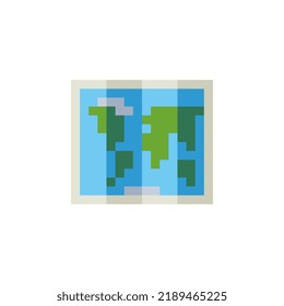 Paper World Map Pixel Art Style Stock Vector (Royalty Free) 2189465225 ...