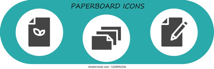 Paperboard Icon Set 3 Filled Paperboard Stock Vector (Royalty Free ...