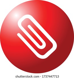 Paperclip Button Icon Web Symbol Web Stock Vector (Royalty Free ...