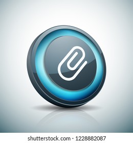 Paperclip Button Illustration Stock Vector (Royalty Free) 1228882087