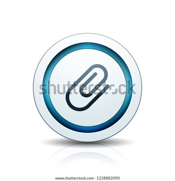 Paperclip Button Illustration Stock Vector (Royalty Free) 1228882090 ...