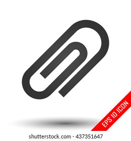 Paperclip Icon Simple Flat Logo Paperclip Stock Vector (Royalty Free ...