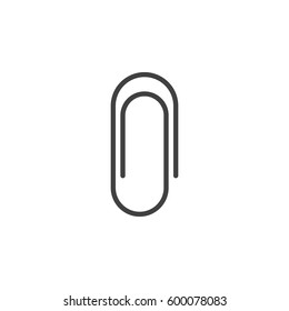 Paperclip Line Icon Outline Vector Sign Stock Vector (Royalty Free ...
