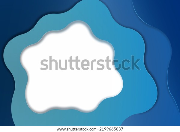 Papercut Design Background Blue Color Vector Stock Vector (Royalty Free ...